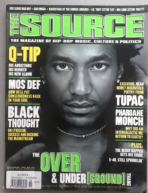 THE SOURCE MAGAZINE Nov 1999 #122,Tupac (poetry), Q-Tip, Mos Def, *RARE ...