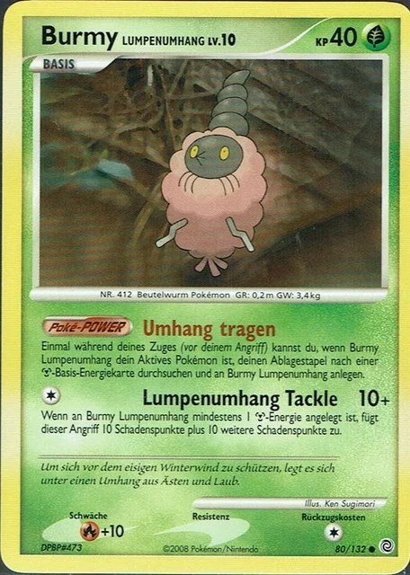 CARTE POKÉMON TRADING Card Game Merveilles Mystérieuses N° 80/132 Burmy Allemand EUR 1,00 ...