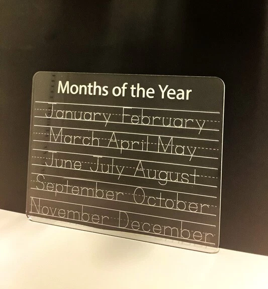MONTHS OF THE Year - Dry Erase Board $14.99 - PicClick CA