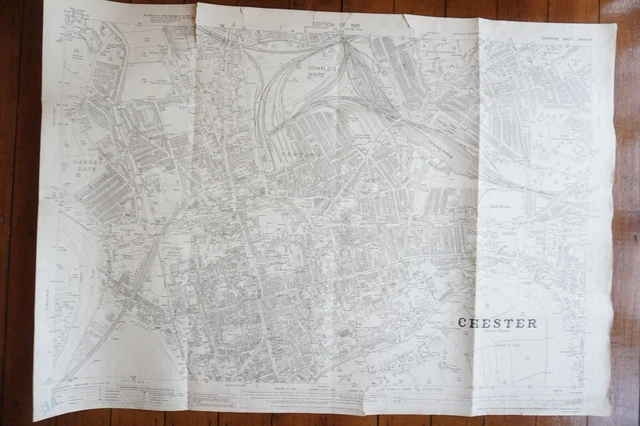 1911 CHESTER NEWTOWN GWR Great Western Railway OS Railway Map £31.99 ...