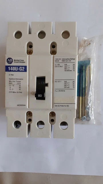 ALLEN BRADLEY DISJONCTEUR 140U-G2 80A 3P EUR 25,00 - PicClick FR