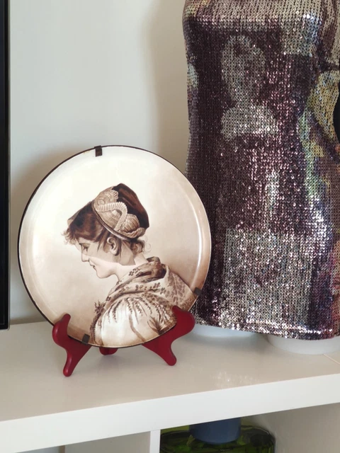 GRANDE ASSIETTE 32 Cm Travail D'artiste Signé A Bertrand 1891 Très Bon ...