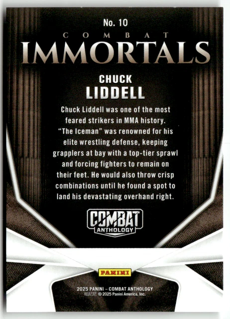 2025 PANINI COMBAT Anthology No. 10 Chuck Liddell Immortals Base EUR 1 ...