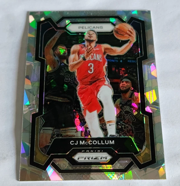 2023-24 PANINI PRIZM CJ McCollum glace fissurée Prizm parallèle #114 ...