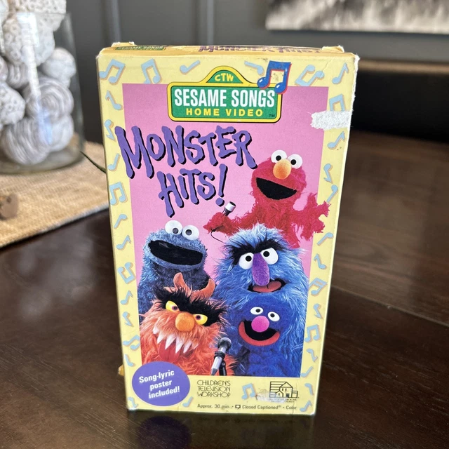 SESAME STREET MONSTER Hits! (VHS 1990) Jim Henson Sing Along RARE OOP ...