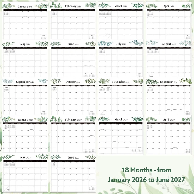 2026 MAGNETIC CALENDAR for Fridge, Fridge Calendar from Jan. 2026 to ...