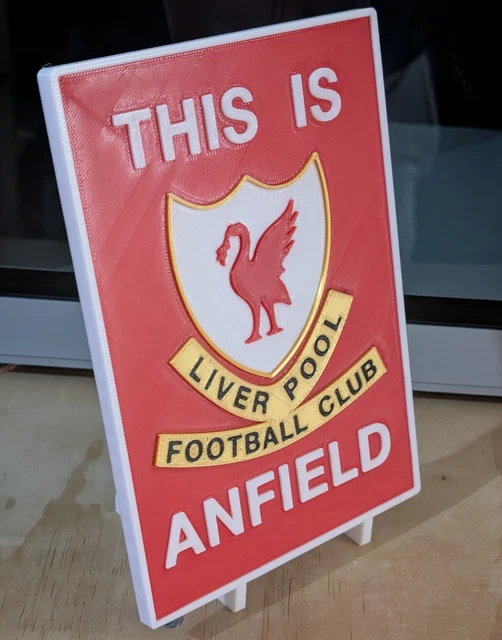 LIVERPOOL FC LFC Anfield 3D Printed Sign 18 x 13cm with stand £16.31 ...
