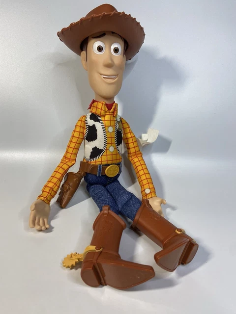 DISNEY PIXAR THINKWAY Toy Story Sheriff Woody Talking Doll with Pull ...