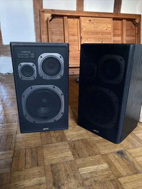 JAMO STUDIO 105 Speakers System - Made in Denmark - 50w 8ohm Black Wood £19.00 - PicClick UK