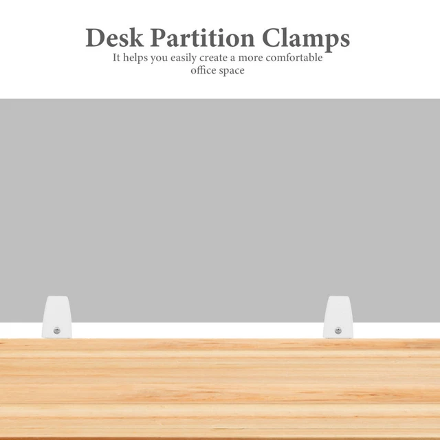 CONVENIENT SHIELD PANEL Divider Clamp Privacy Panel Clam Desk Partition ...