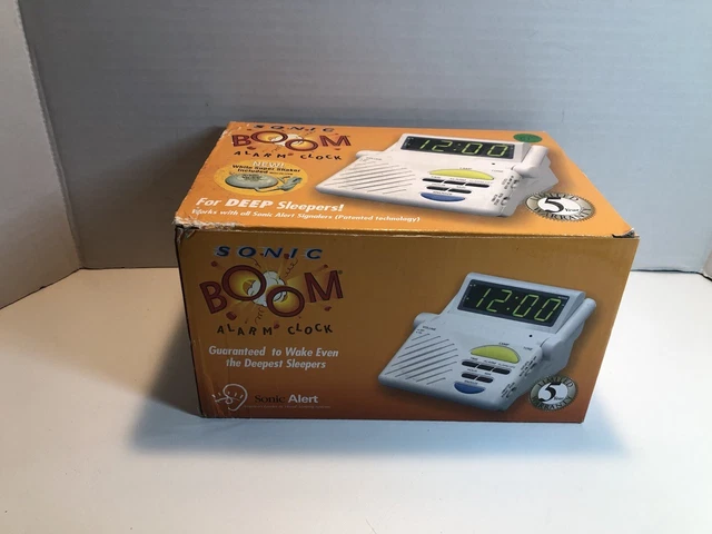 SONIC ALERT SB-1000 V3 Sonic Boom Combination Alarm Clock With Super ...