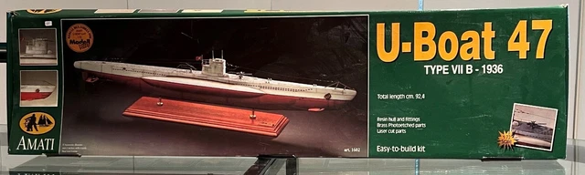 AMATI 1:72 SCALE WWII German U-Boat 47 Type VIIB-1936 Resin Submarine ...