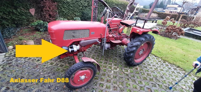 ANLASSER GETRIEBEANLASSER STARTER Traktor Schlepper Fahr D88 mit Motor ...