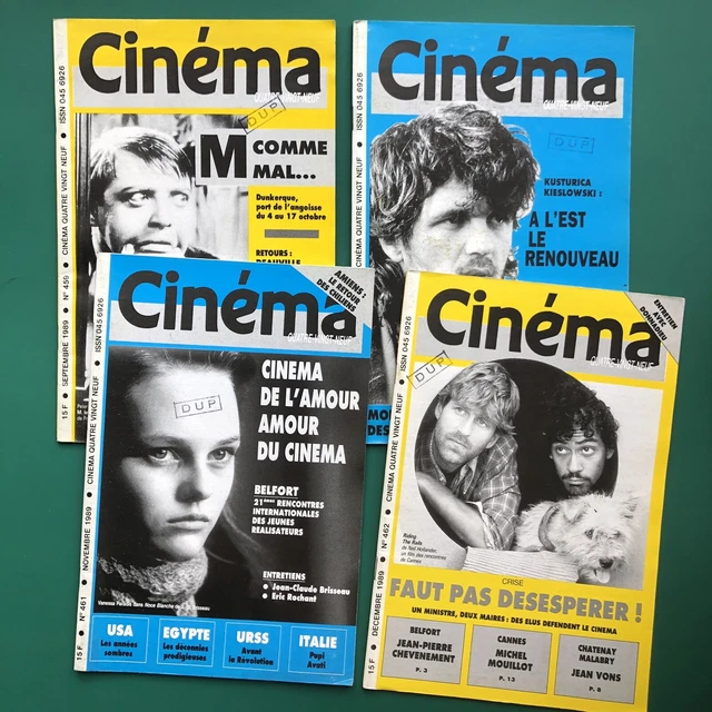 RARE 4X CINEMA 89 French Movie Magazines Fritz Lang Vanessa Paradis ...