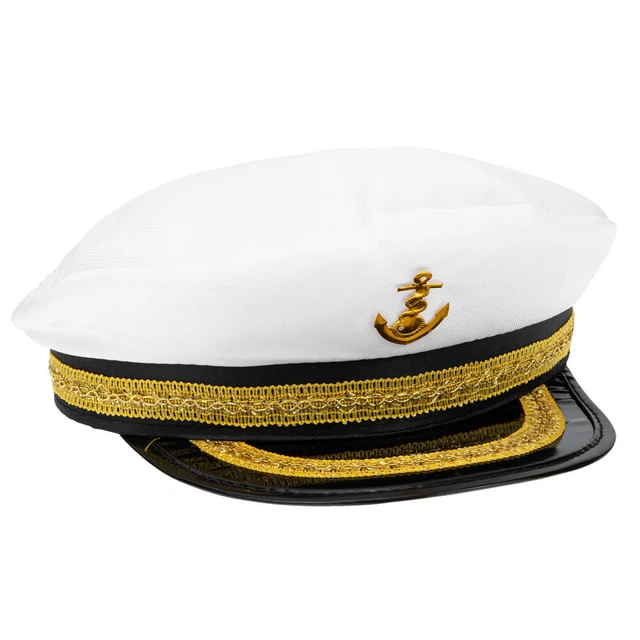 KIDS CAPTAIN HAT Costume Marine Sailor Ship Fancy Dress Party Women's £ ...