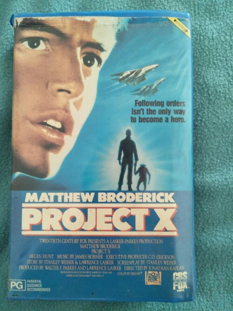 &PROJECT X& 1987 Sci-Fi VHS *CBS Fox Video* Movie RARE $13.00 - PicClick AU