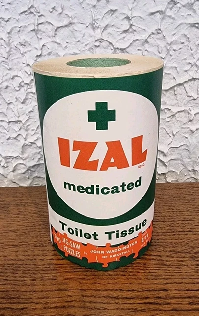 VINTAGE IZAL MEDICATED Toilet Tissue. 1970's . Fun Prop. Unused!! £13. ...