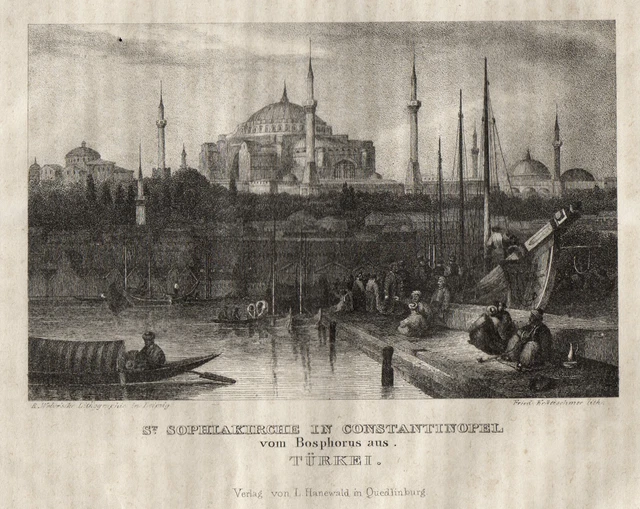 TURKEY ISTANBUL HAGIA Sophia Original Lithography Kosmorama 1840 £41.10 ...