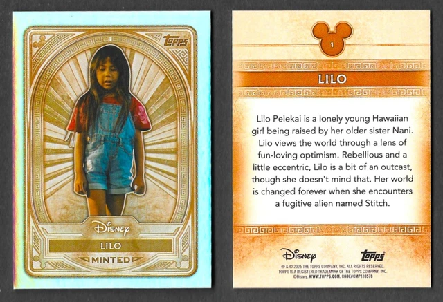 TOPPS DISNEY MINT 2025 #1 Lilo & Stitch Bronze Tier Minted Card £4.99 ...