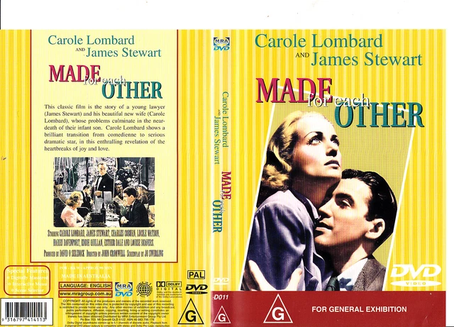 MADE FOR EACH Other-1938-[Carole Lombard]-MRA Entertainment-Movie MRAE ...