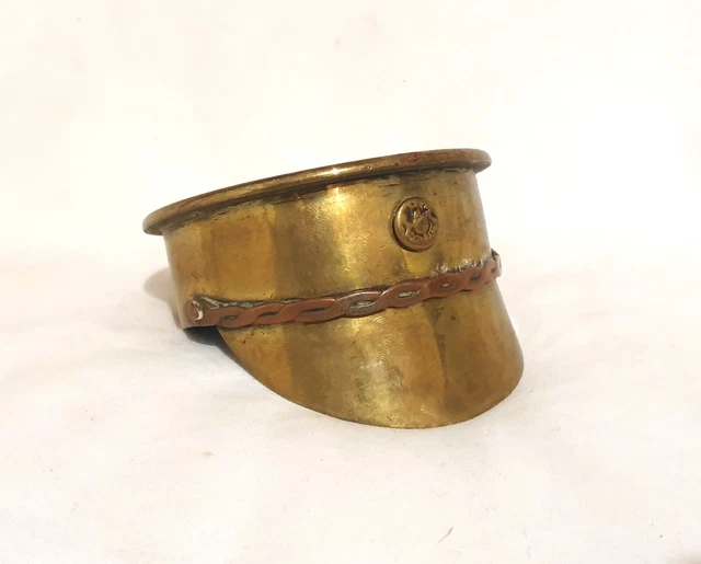ORIGINAL WW1 BRITISH Army Trench Art German Shell Peaked Cap 1 £54.99 ...