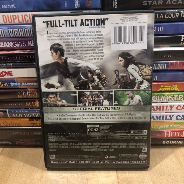 THE MAZE RUNNER DVD Movie PG-13 Sci-Fi Action Thriller Special Features ...