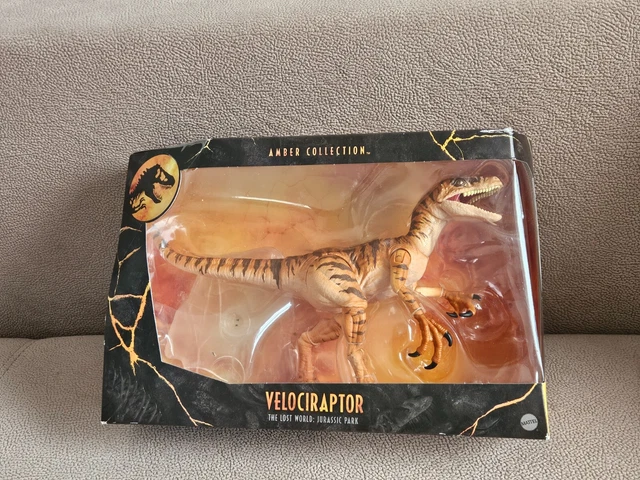 MATTEL JURASSIC WORLD Toys Amber Collection Tiger Velociraptor - Brand ...