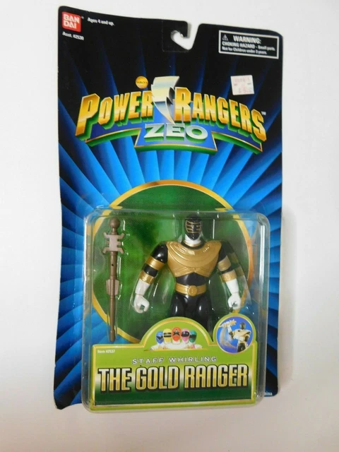 POWER RANGERS ZEO Staff Whirling Gold Ranger Vintage Action Figure 1995 ...