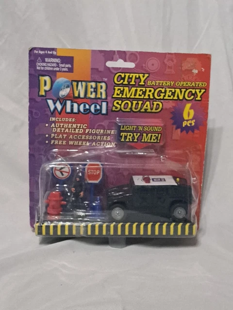 VINTAGE POWER WHEEL City Emergency Squad Light &Sound By Agglo Acme ...