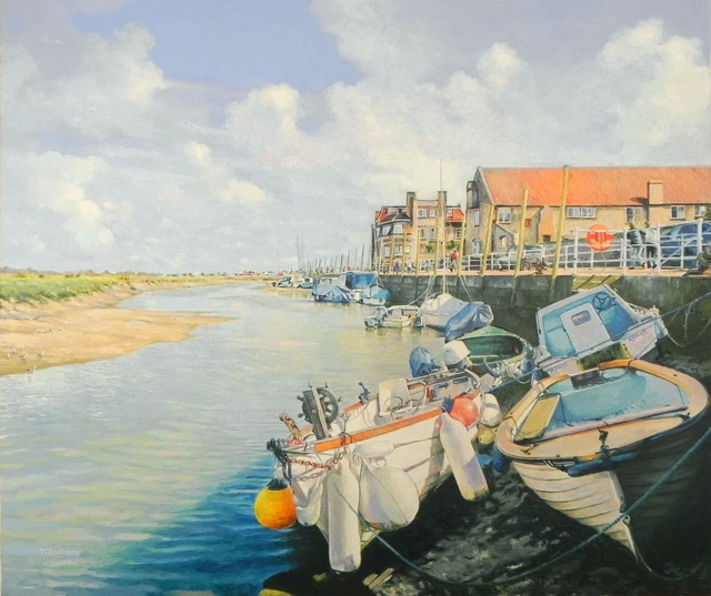 BLAKENEY HARBOUR, NORFOLK. Original oil painting by Tim Ball on ...
