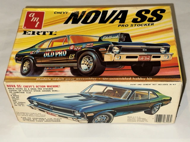 AMT ERTL CHEVY Nova SS Pro Stocker Model Car Kit 1/25 Opened Box Sealed ...