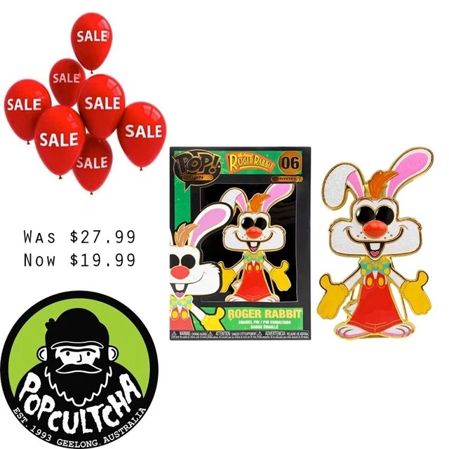 WHO FRAMED ROGER Rabbit - Roger Rabbit 4” Pop! Enamel Pin "New" $19.99 ...