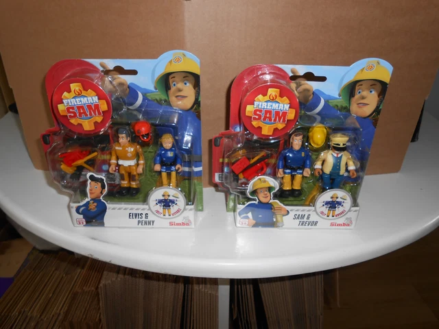 FIREMAN SAM 2 Action Figure Sets x 2 With Accessories new £13.99 ...