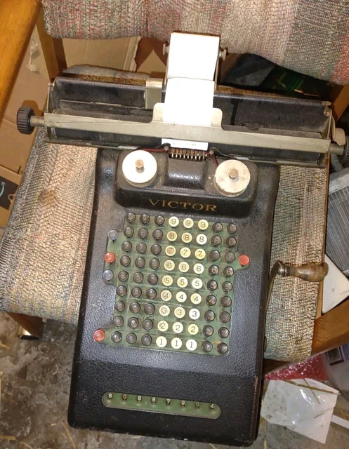 ANTIQUE VICTOR ADDING Machine Vintage 1920's Era SN: 194518 B2 $60.00 ...