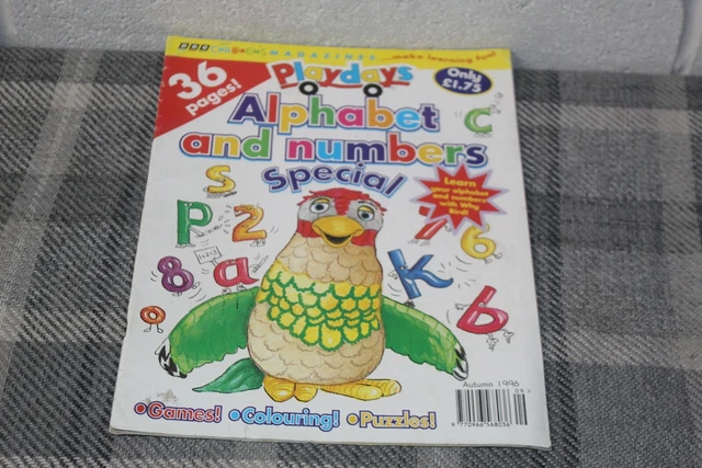 VINTAGE BBC PLAY Days Playdays Magazine - Alphabet and Numbers Special ...