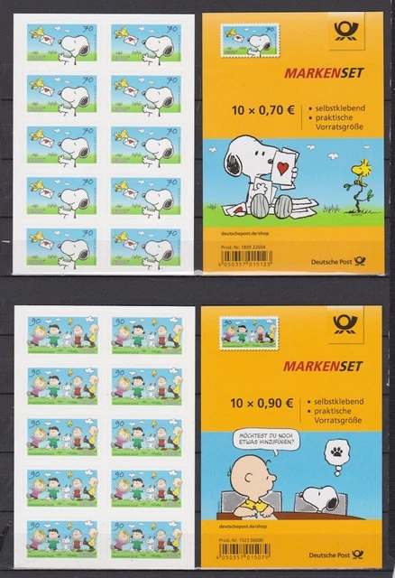 BRD POSTFRISCH FOLIENBLATT MiNr. 73-74 selbstklebend Comics Die Peanuts ...