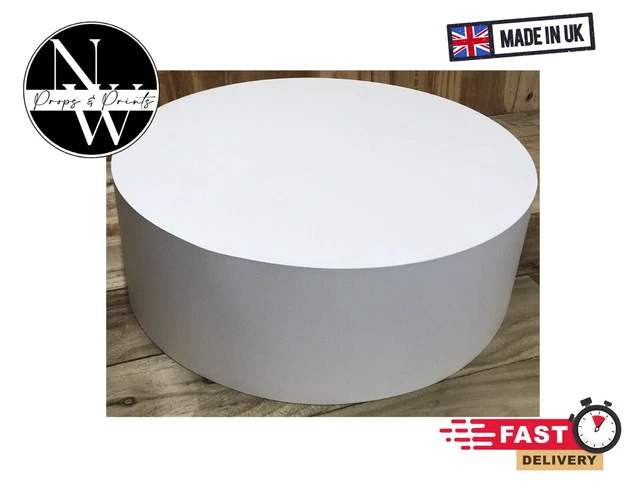 ROUND PLASTIC CIRCULAR Bridal Mannequin Podium Riser Shop Display Stand ...