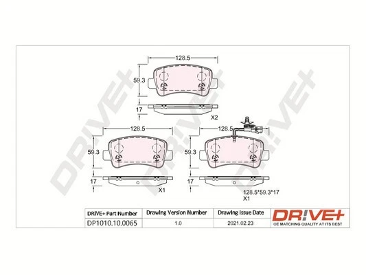 BRAKE PAD SET DISC BRAKE DP1010.10.0065 FOR RENAULT MASTER/III/Van/Bus ...