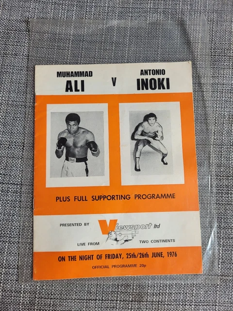MUHAMMAD ALI V Antonio Inoki Programme 1976 First Boxing MMA Fight RARE ...