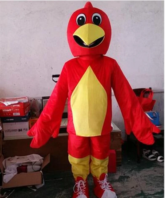 NEW ADULT CUTE Deluxe Red Chicken Party Mascot Costume Christmas Fancy ...