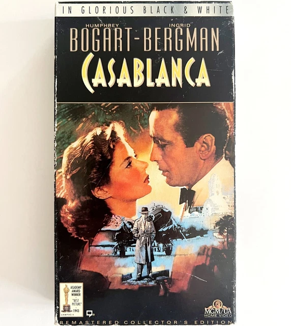 CASABLANCA VINTAGE VHS Humphrey Bogart Collector's Edition 1994 VHSBX12 ...