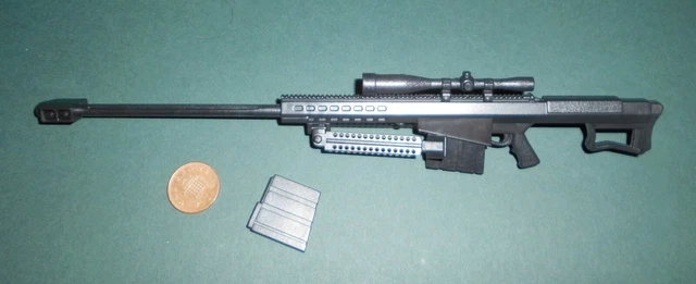 1/6TH SCALE BRITISH Army L82a1 Barrett Sniper Rifle for 12" toy figures ...