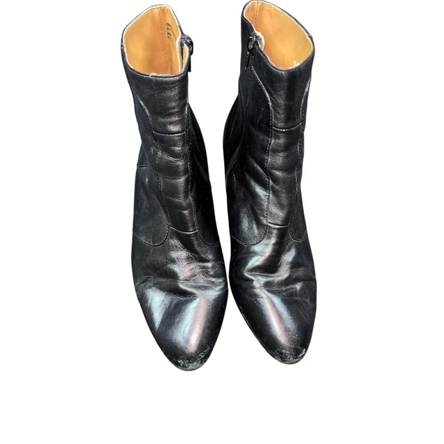 GIORGIO BRUTINI MEN Ankle Dress Boots Black Side Zip Cuban Heel Size ...