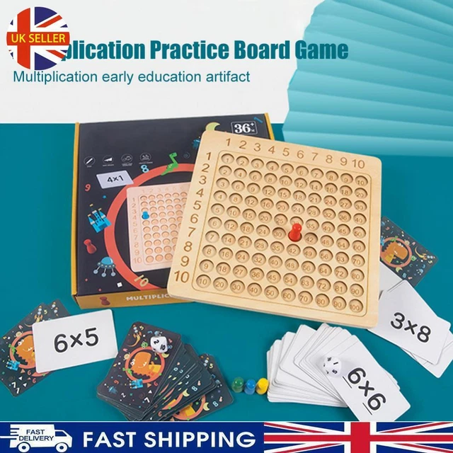 WOODEN MATH CHART Interactive Thinking Montessori Chart Game for 7-14Y ...