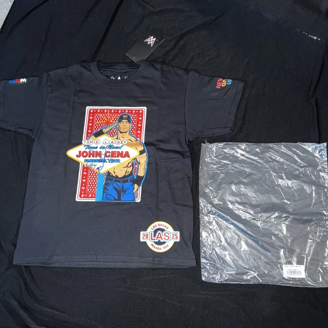 WWE WRESTLEMANIA SIGNED John Cena Shirt Las Vegas Inscription Autograph ...
