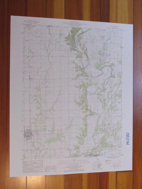 TOLEDO ILLINOIS 1985 Original Vintage USGS Topo Map $34.95 - PicClick