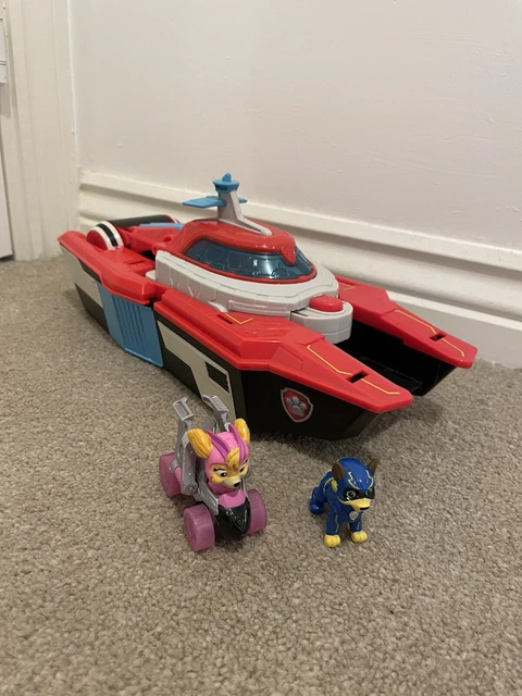 PAW PATROL MIGHTY Pup Squad Aircraft Carrier HQ Playset & Figure Set £ ...