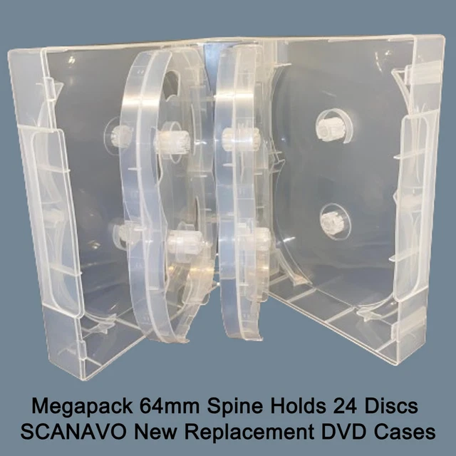 24 WAY CLEAR Megapack DVD 64mm [24 Discs] New Empty Replacement SCANAVO ...