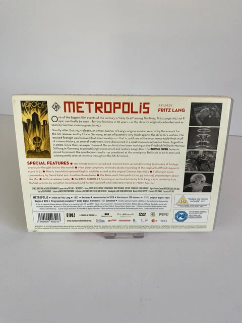 METROPOLIS - DIRECTOR'S Cut (DVD) 1927 Fritz Lang Masters of Cinema EUR ...