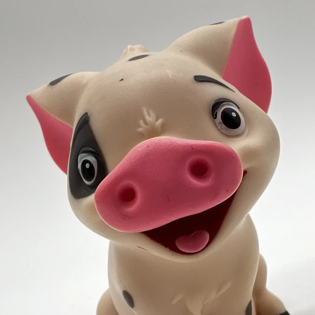 DISNEY PIXAR MOANA Pua Pig 3.5" Plastic Figure Hollow Cake Topper Toy ...